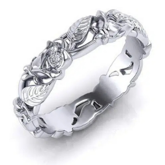 Jewelry | Simple Retro Chic Flower Leaf Decorative Ring | Poshmark
